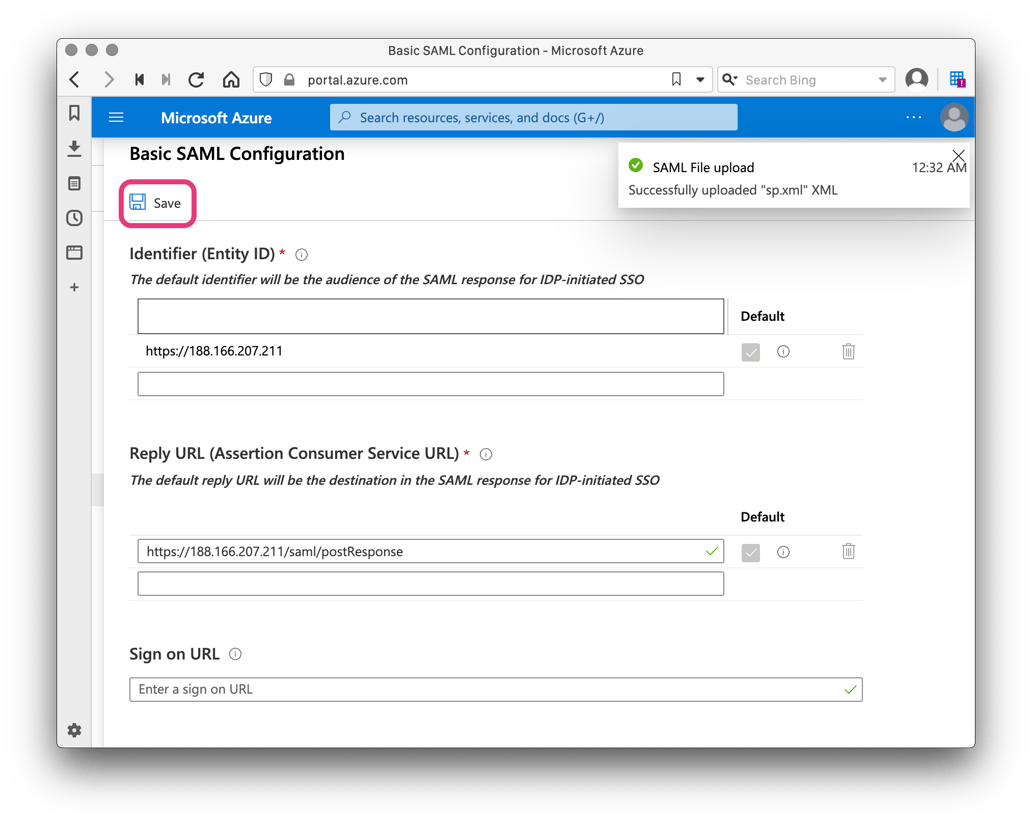 How to set up SSO with SAML for Azure AD